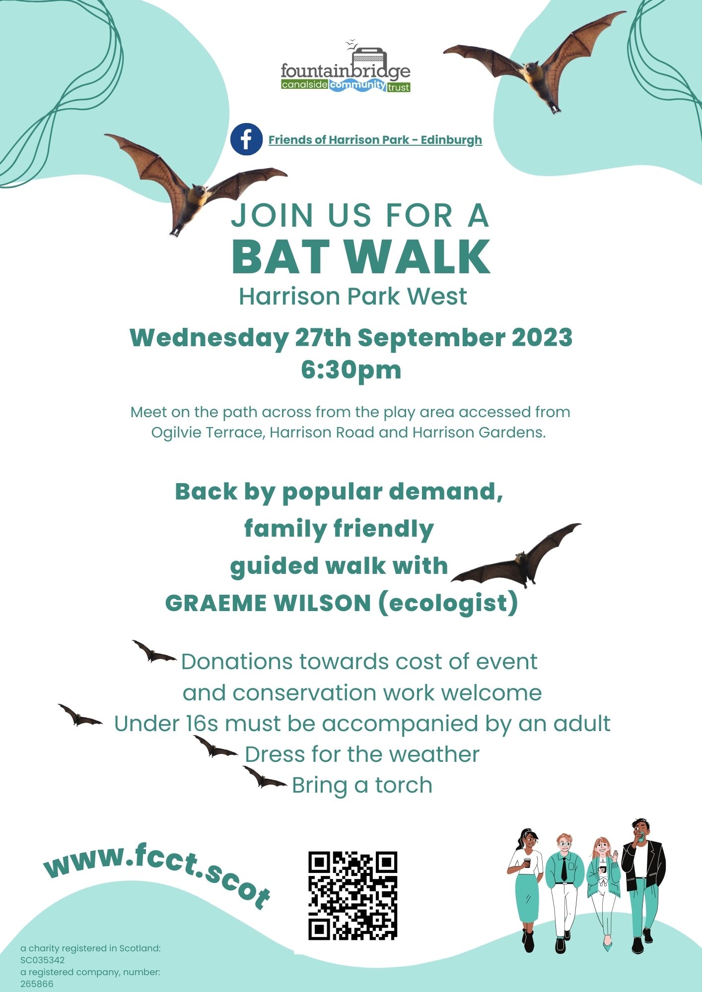 Bat Walk Harrison Park 2023 – Fountainbridge Canalside Community Trust